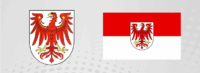 Brandenburgian Flag and Coat of Arms - Landesregierung Brandenburg